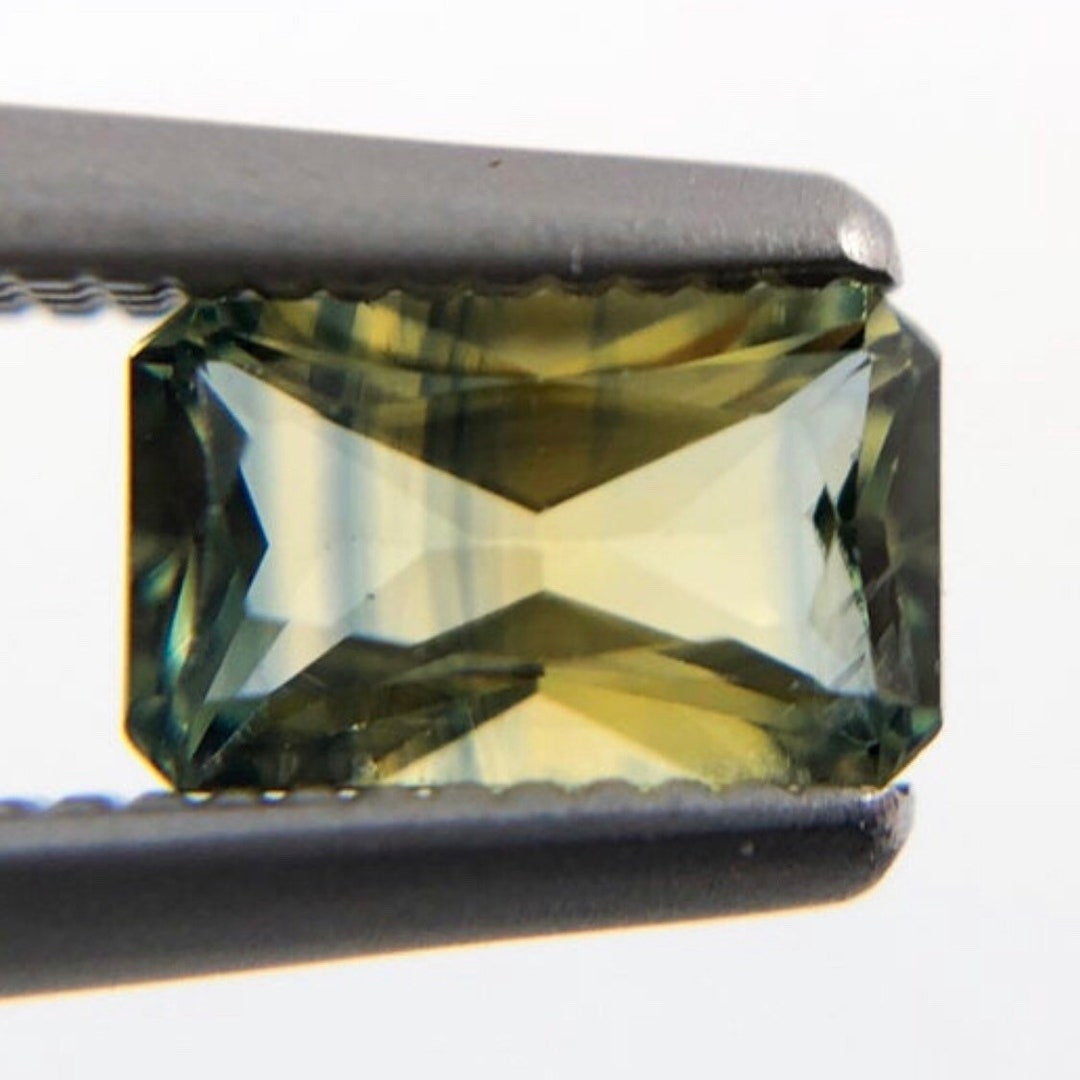 Australian Parti Sapphire Rectangle Cut 0.49 Carat Loose Gemstone - Etsy