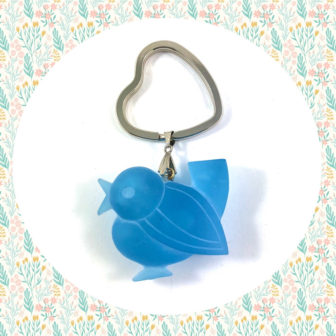 Vintage Blue Bird Key Ring Bag Charm Zipper Fob LAST ONE - Etsy
