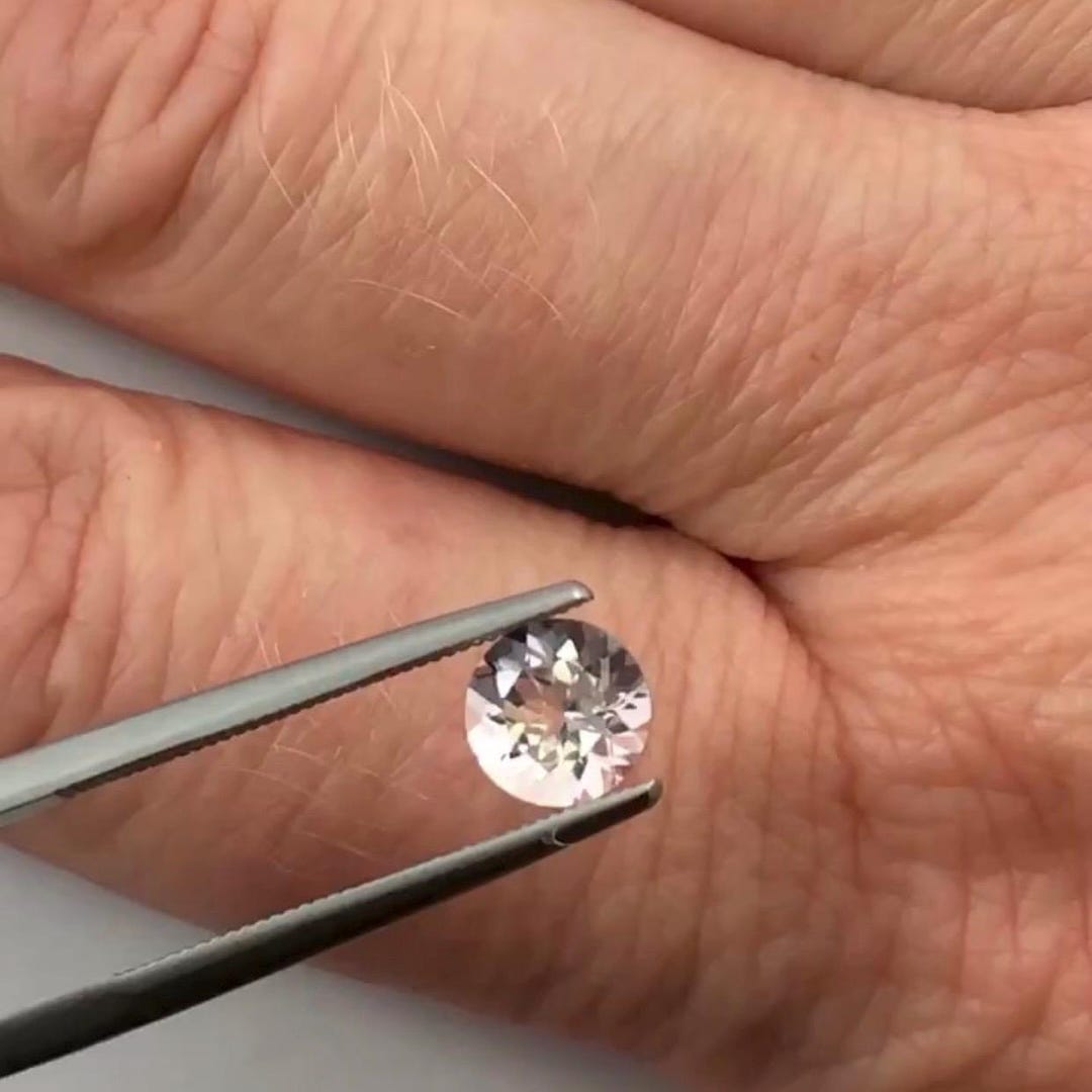 Pink Morganite Round Cut 0.76 Carat Loose Gemstone - Etsy