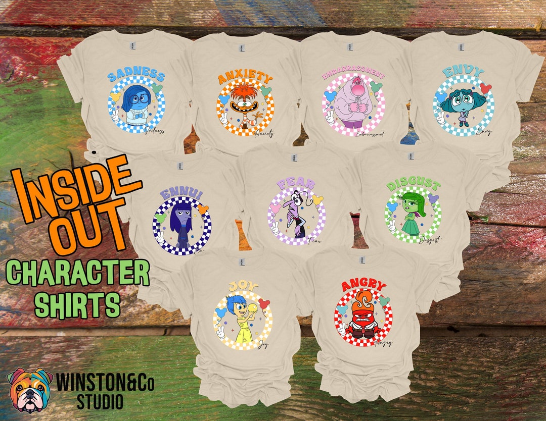Inside Out Character Shirts, Inside Out 2 Shirts, Disney Inside Out ...