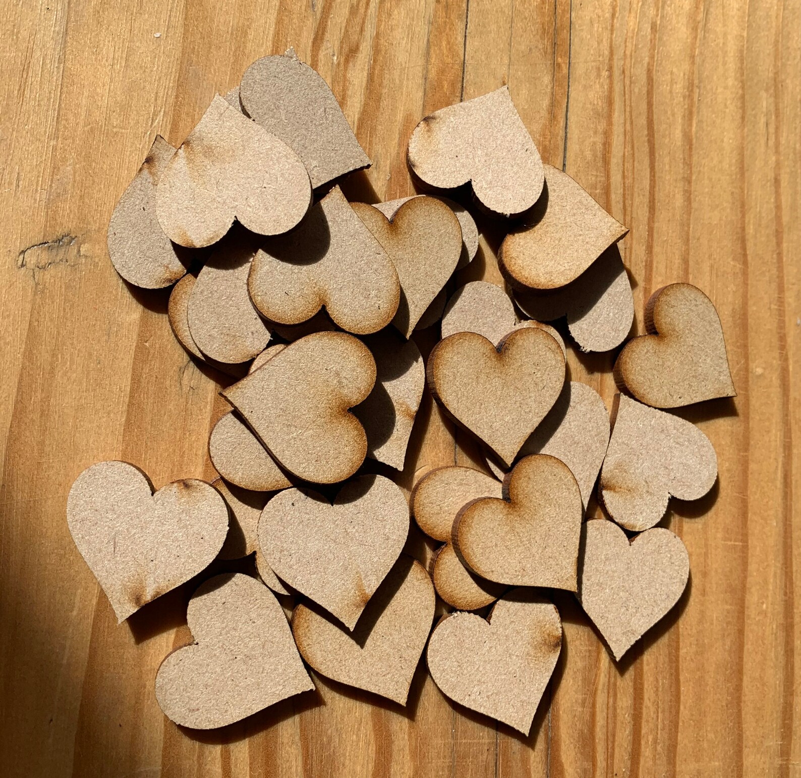 28 Wood Wooden Heart Shapes Blanks 3mmx25mm - Etsy Singapore
