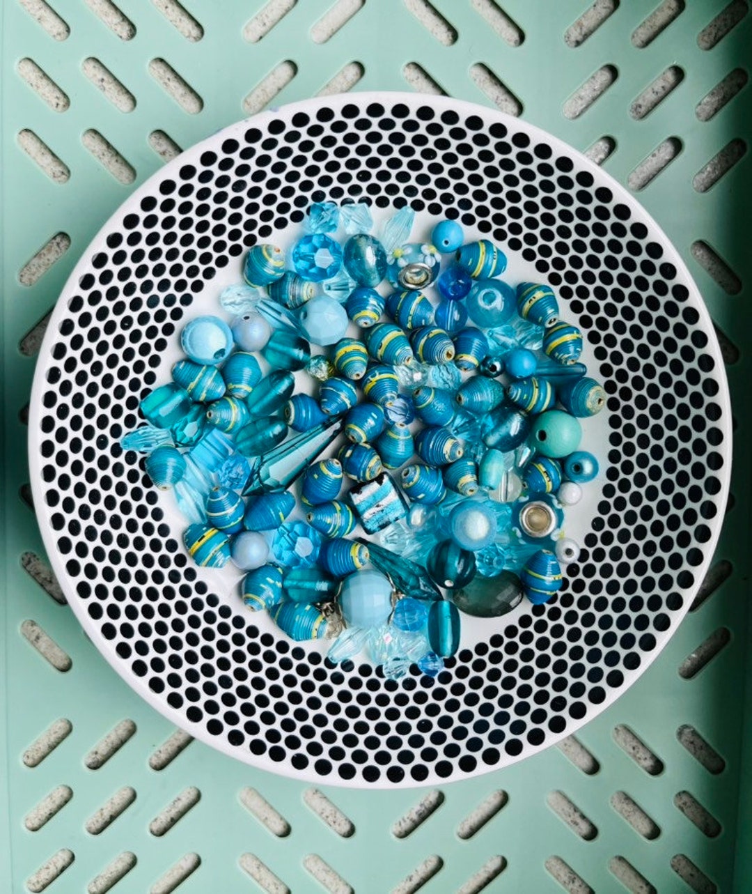 70g Assorted Bead Soup Green Blue Turquoise Mix Destash Beads - Etsy UK