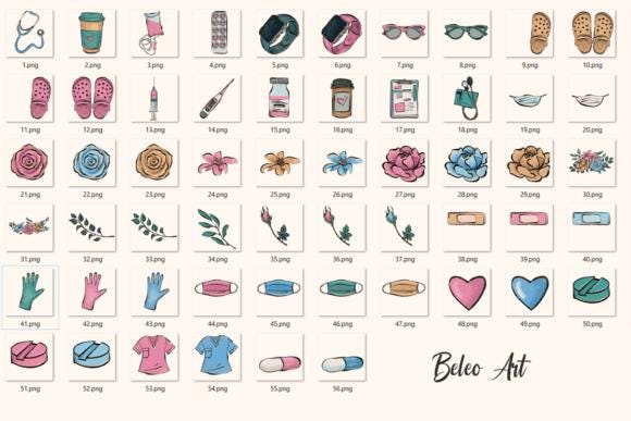 Nurses and Doctors Medical Clipart, Medical Clipart Digital Stickers ...