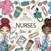 Nurses and Doctors Medical Clipart, Medical Clipart Digital Stickers ...