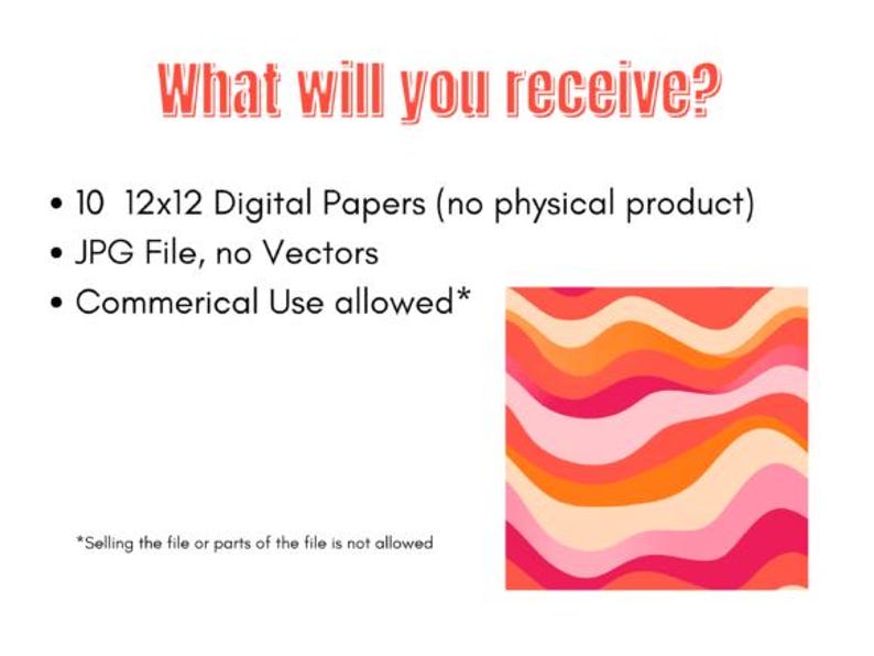 Groovy Background Digital Paper, 70s Style Patterns, Retro Digital ...