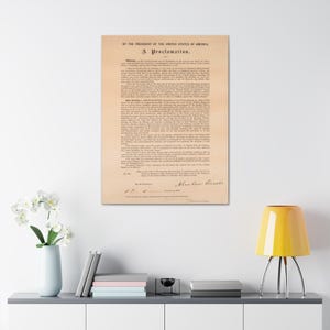 Emancipation Proclamation (1863) Canvas Stretched, 1.5'' American ...