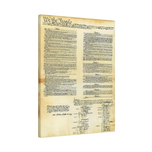 US Constitution Canvas Stretched, 1.5'' USA Historical Document 30x40 ...