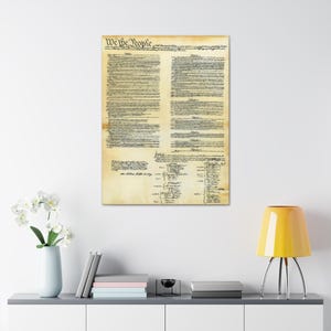 US Constitution Canvas Stretched, 1.5'' USA Historical Document 30x40 ...