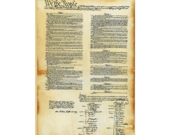 US Bill of Rights Poster USA Historical Document 8x10 11x14 1776 ...