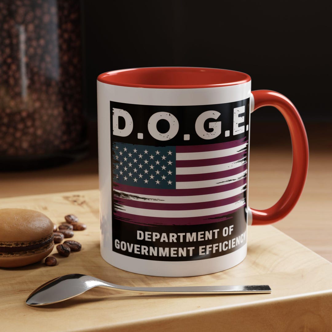 Doge Department of Government Efficiency Accent Coffee Mug (11, 15oz ...