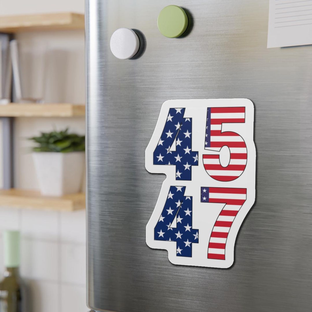 45 47 Trump 2024, Die-cut Magnets, Trump Vance 2024, 1776, America, USA ...
