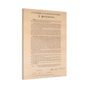 Emancipation Proclamation (1863) Canvas Stretched, 1.5'' American ...