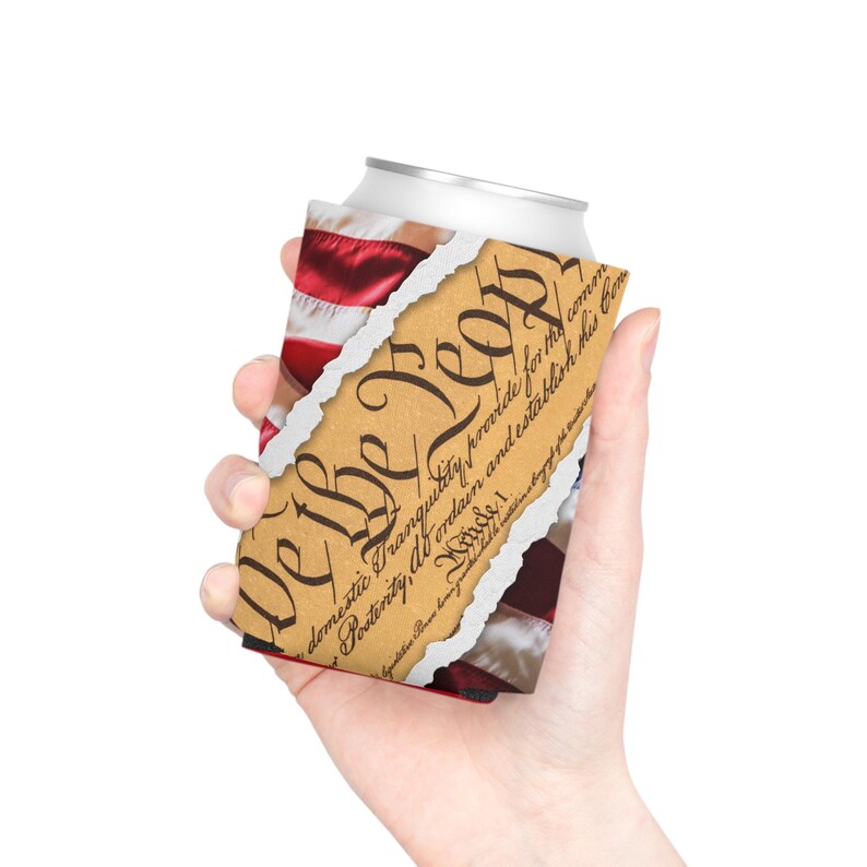 We the People Constitution Can Cooler Coozie, Patriotic Bottle Sleeve ...