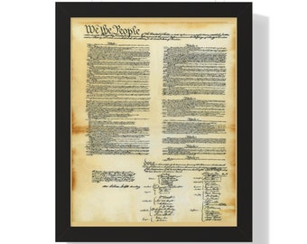 US Bill of Rights Poster USA Historical Document 8x10 11x14 1776 ...