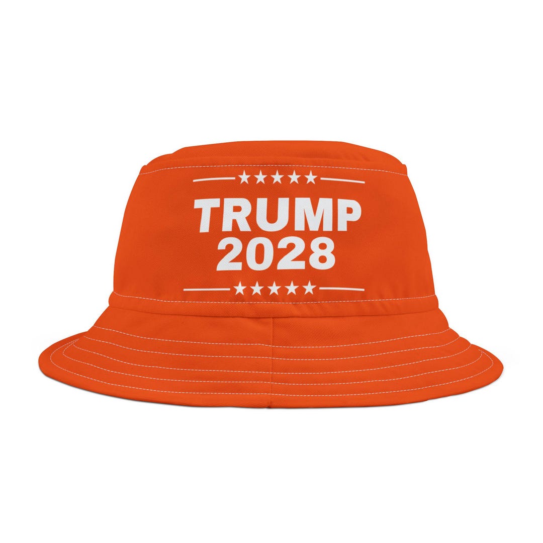 Trump 2028 Orange Bucket Hat 1776 America USA Maga Independence 2A ...