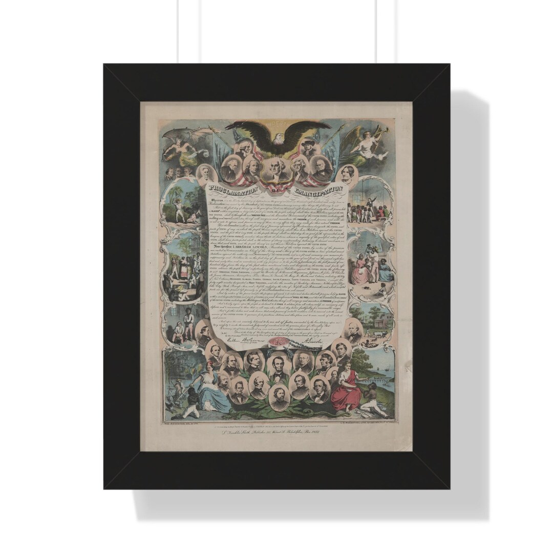 Emancipation Proclamation (1863) Framed Vertical Poster 11x14 - 16x20 ...