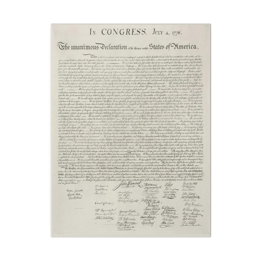 US Declaration of Independence Matte Canvas, Stretched, 0.75" USA ...