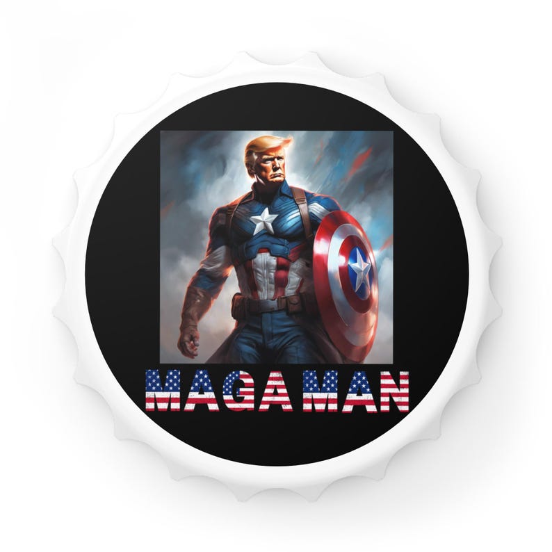 Maga Man Trump 2024 Bottle Opener Bottle Cap Trump Vance 2024, MAGA ...