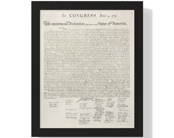 US Declaration of Independence Poster USA Historical Document 18x24 ...