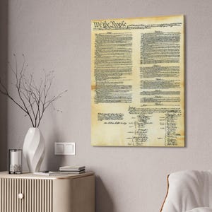 US Constitution Canvas Stretched, 1.5'' USA Historical Document 30x40 ...
