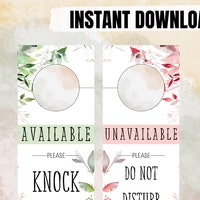 Minimalist Flower Wedding Sign Printable Editable Flower Blossom Leaves ...