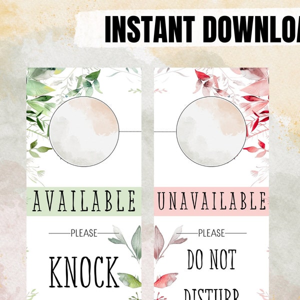 Minimalist Flower Wedding Sign Printable Editable Flower Blossom Leaves ...