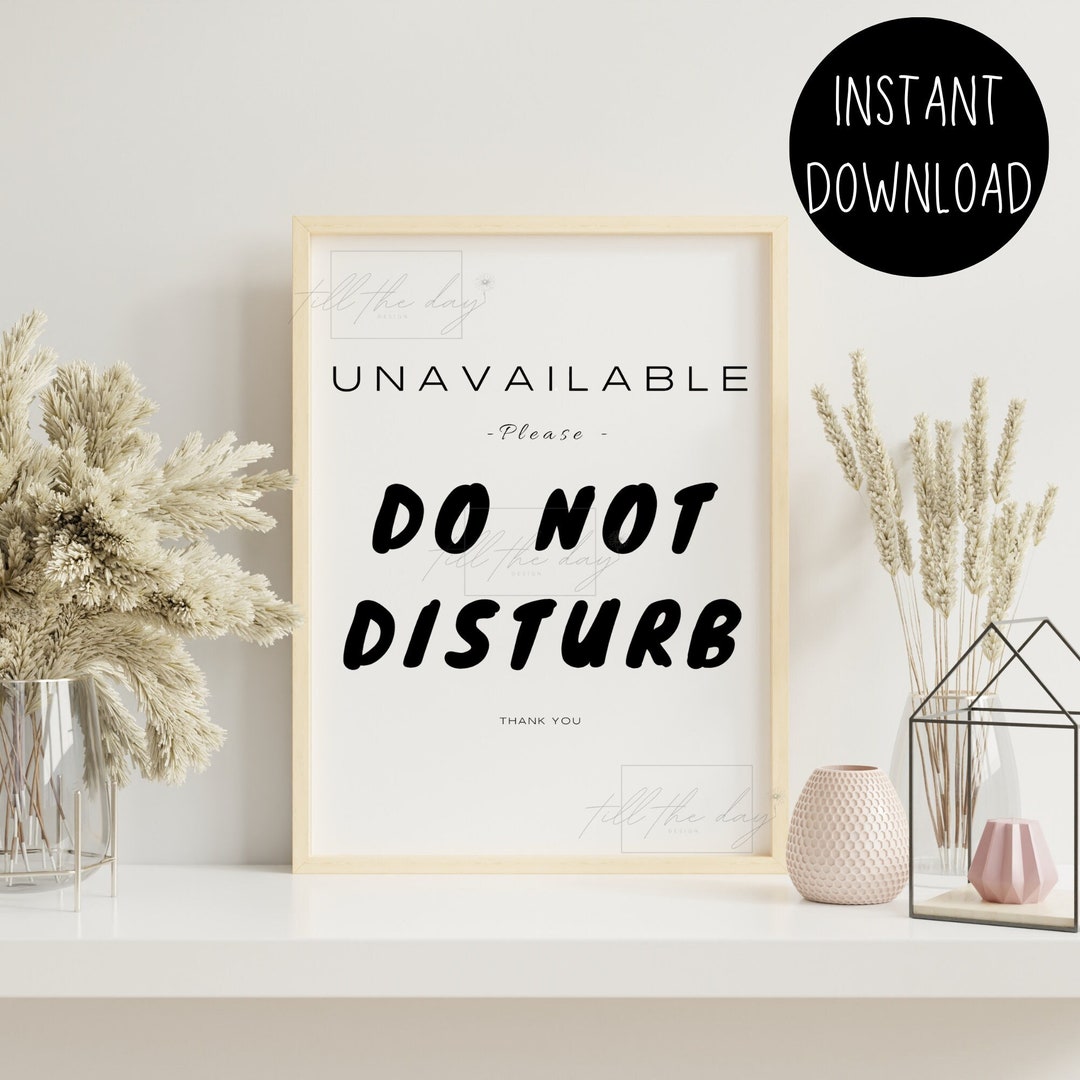DO Not Disturb Printable Sign Wall Art Instant Download I PDF & JPG 5 X ...