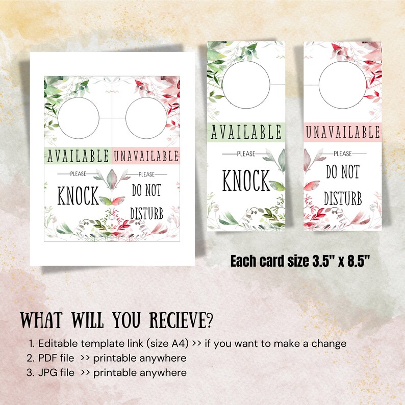 DO NOT DISTURB Door Hanger Printable Sign | Privacy Requested | Private ...