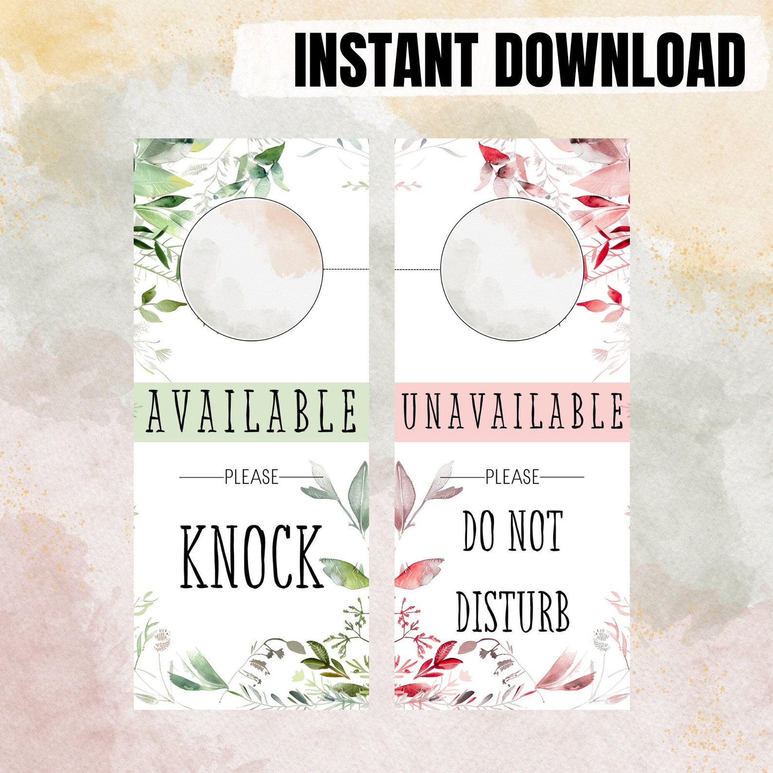 DO NOT DISTURB Door Hanger Printable Sign | Privacy Requested | Private ...