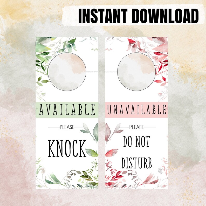 DO NOT DISTURB Door Hanger Printable Sign | Privacy Requested | Private ...