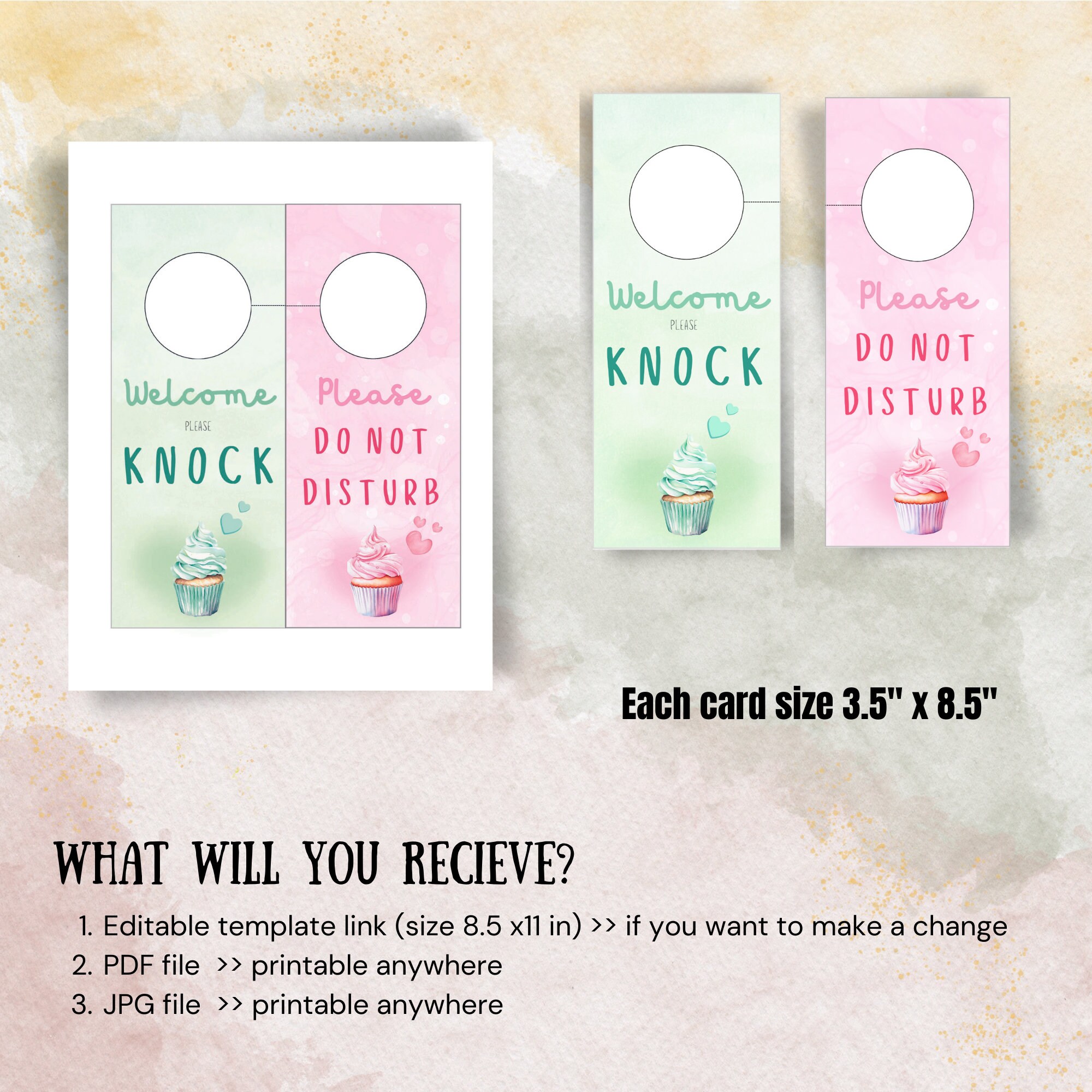 DO NOT DISTURB Door Hanger Printable Sign Privacy Requested Private ...