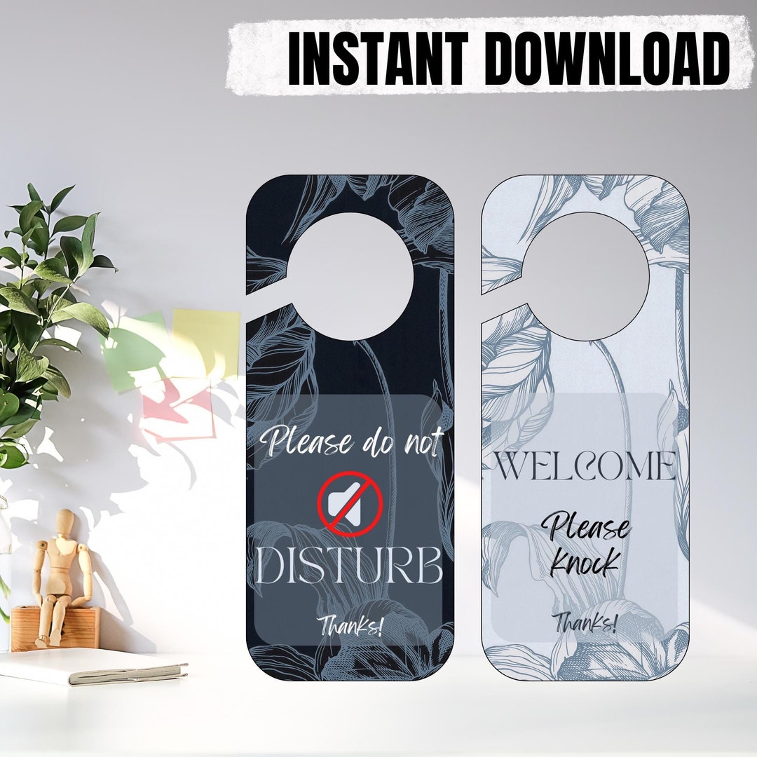 DO NOT DISTURB Door Hanger Printable Sign | Privacy Requested | Private ...