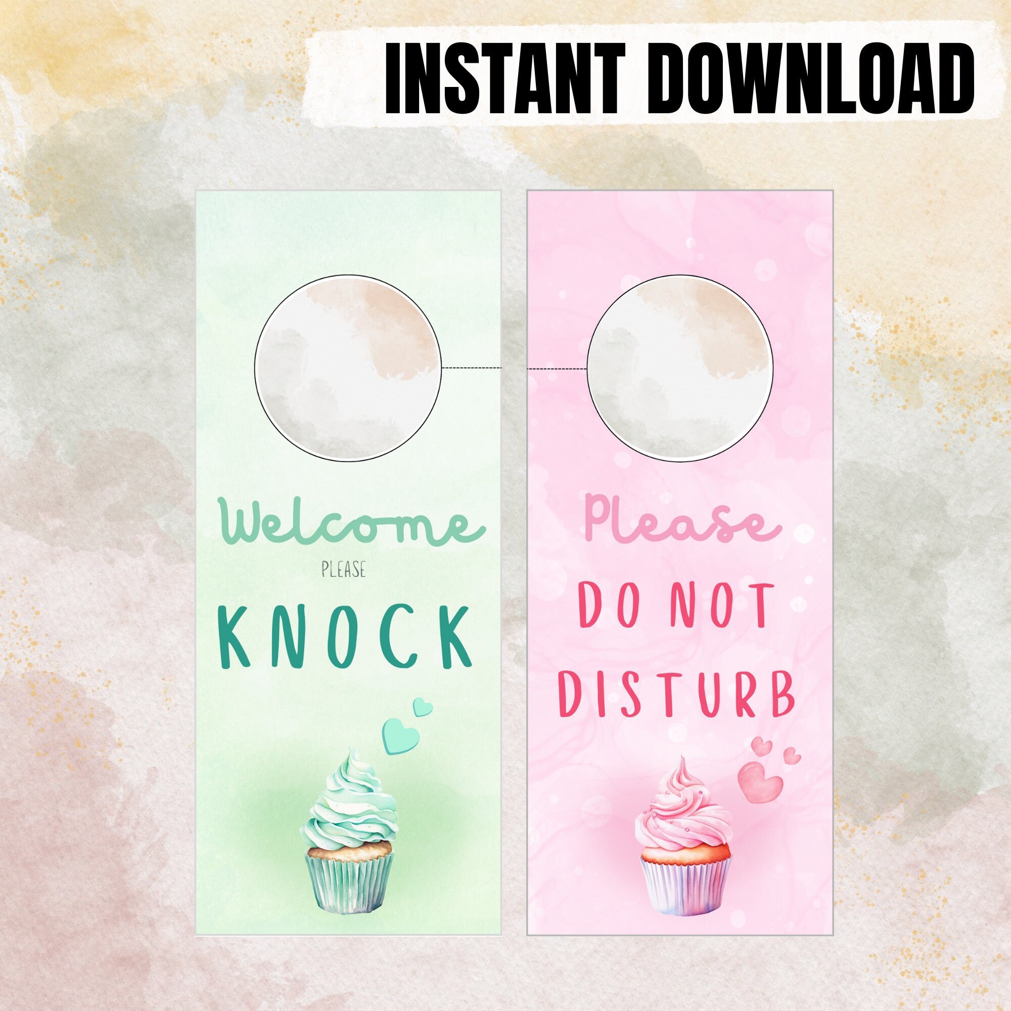 DO NOT DISTURB Door Hanger Printable Sign Privacy Requested Private ...