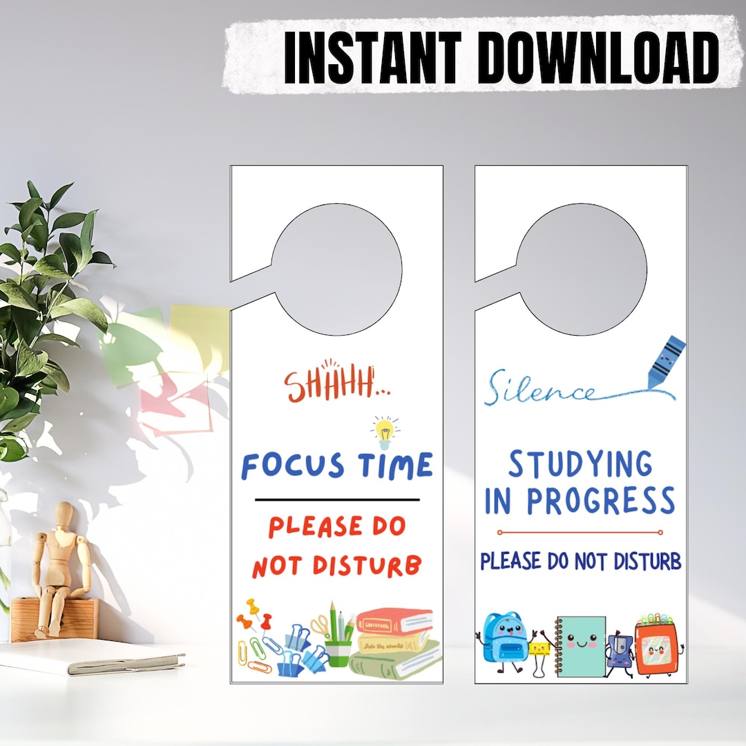 DO NOT DISTURB Door Hanger Printable Sign | Privacy Requested | Private ...