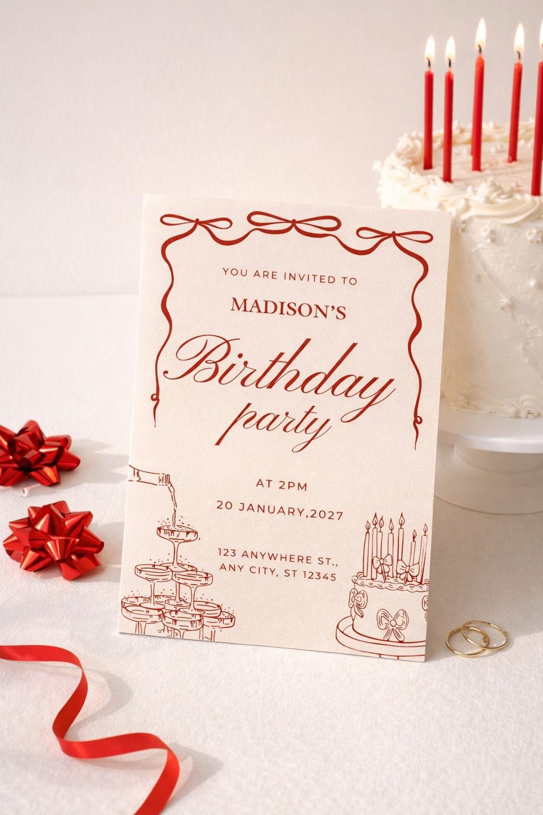 Editable Birthday Party Invitation | Instant Download | Canva Template ...