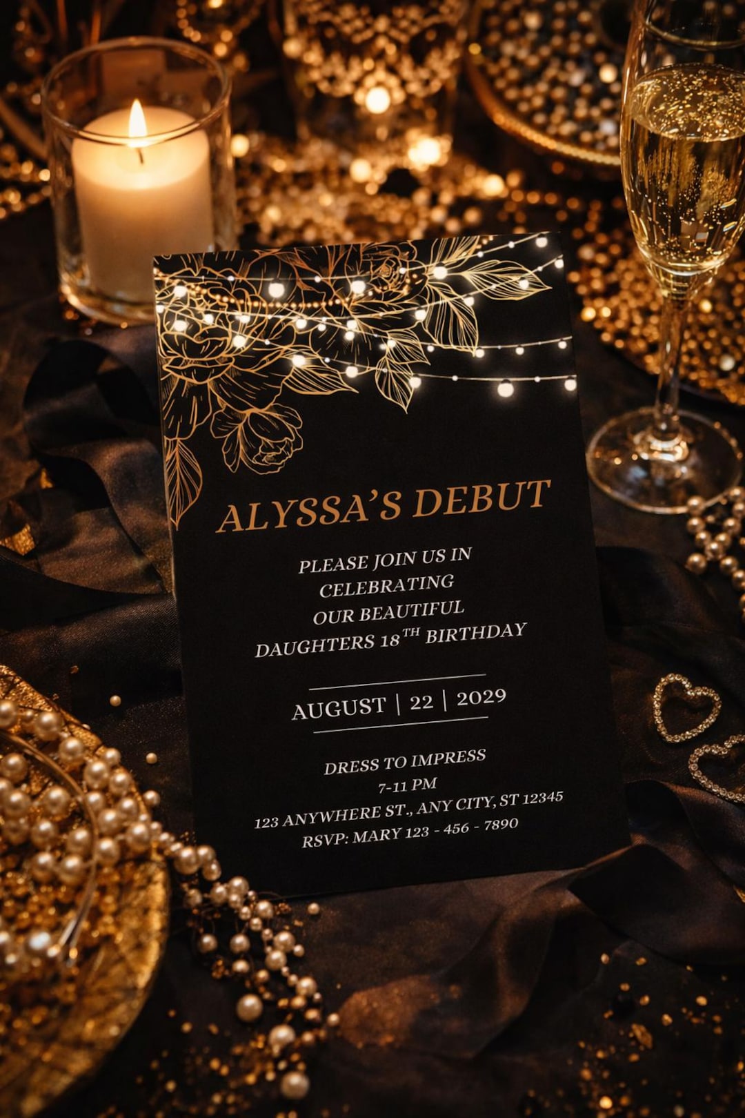 Editable Debut (18th) Birthday Party Invitation | Philippines | Instant ...