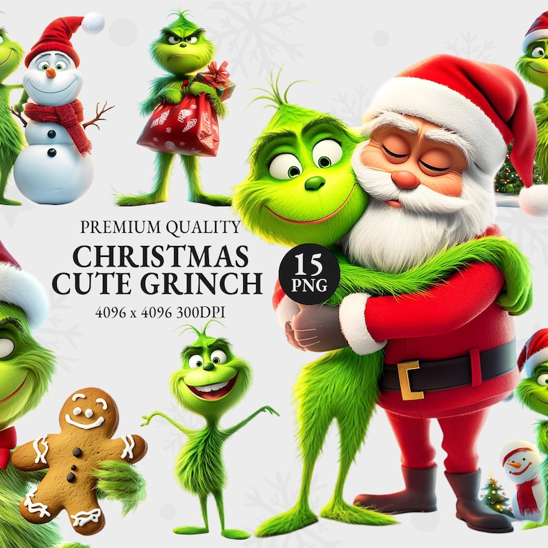 Grinch Clipart - Etsy