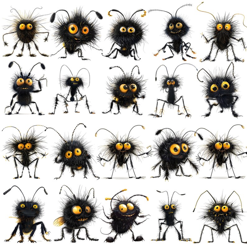 52 Quirky Funny Ant Clipart Bundle, Crazy Whimsical Ant, Cute Ants ...