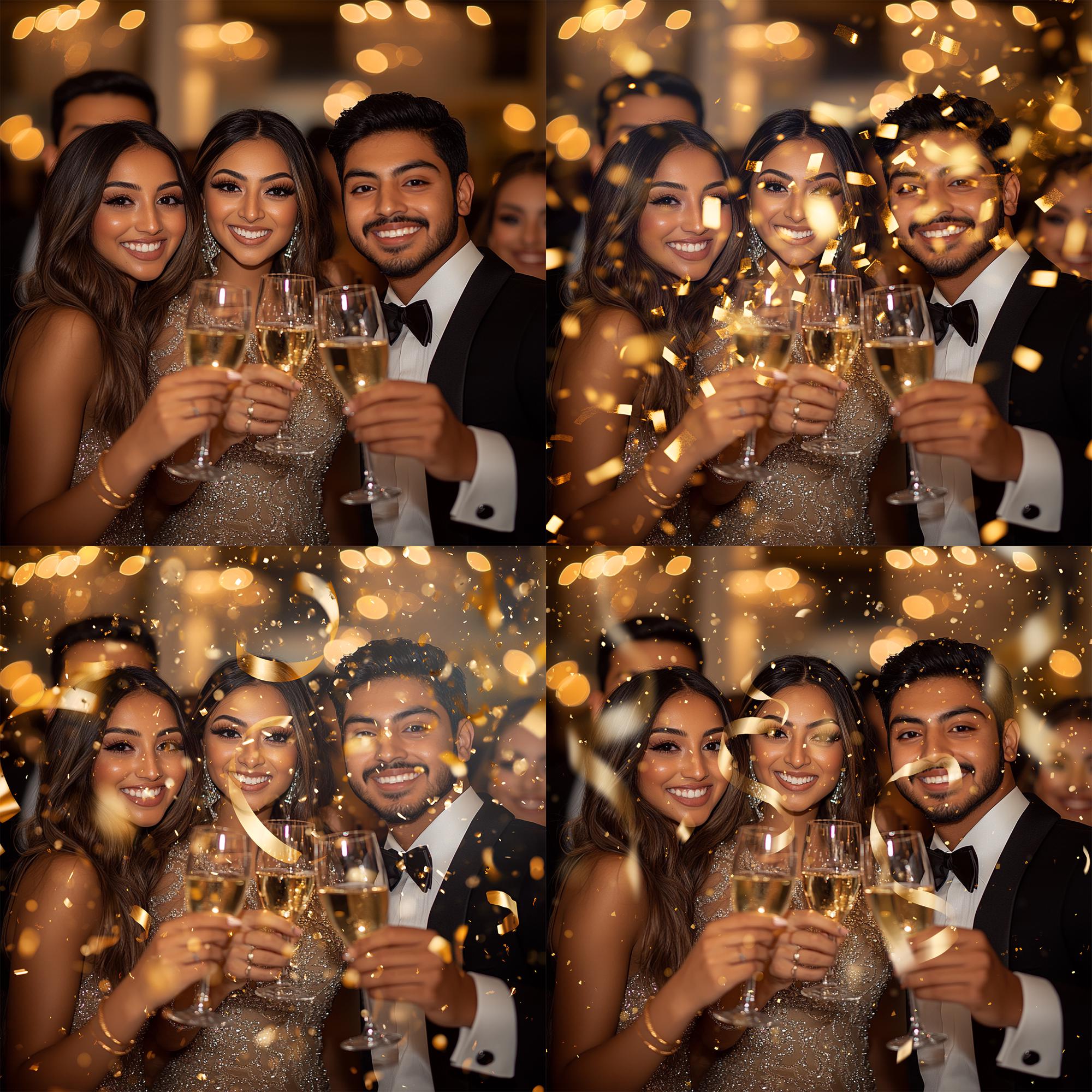 Gold Confetti Overlays | Realistic Party Confetti Overlays | Confetti ...