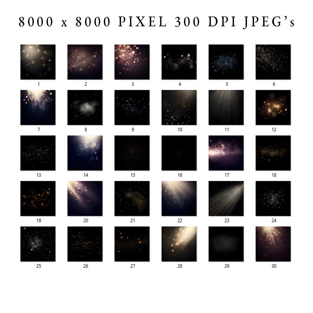 Bokeh Dust Photoshop Overlays, Glitter Dust, Floating Dust, Falling ...