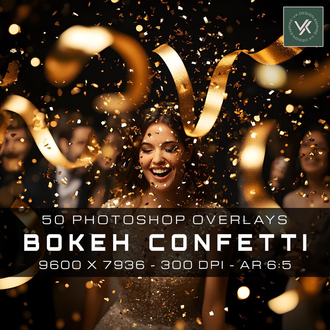 Gold Confetti Overlays | Realistic Party Confetti Overlays | Confetti ...