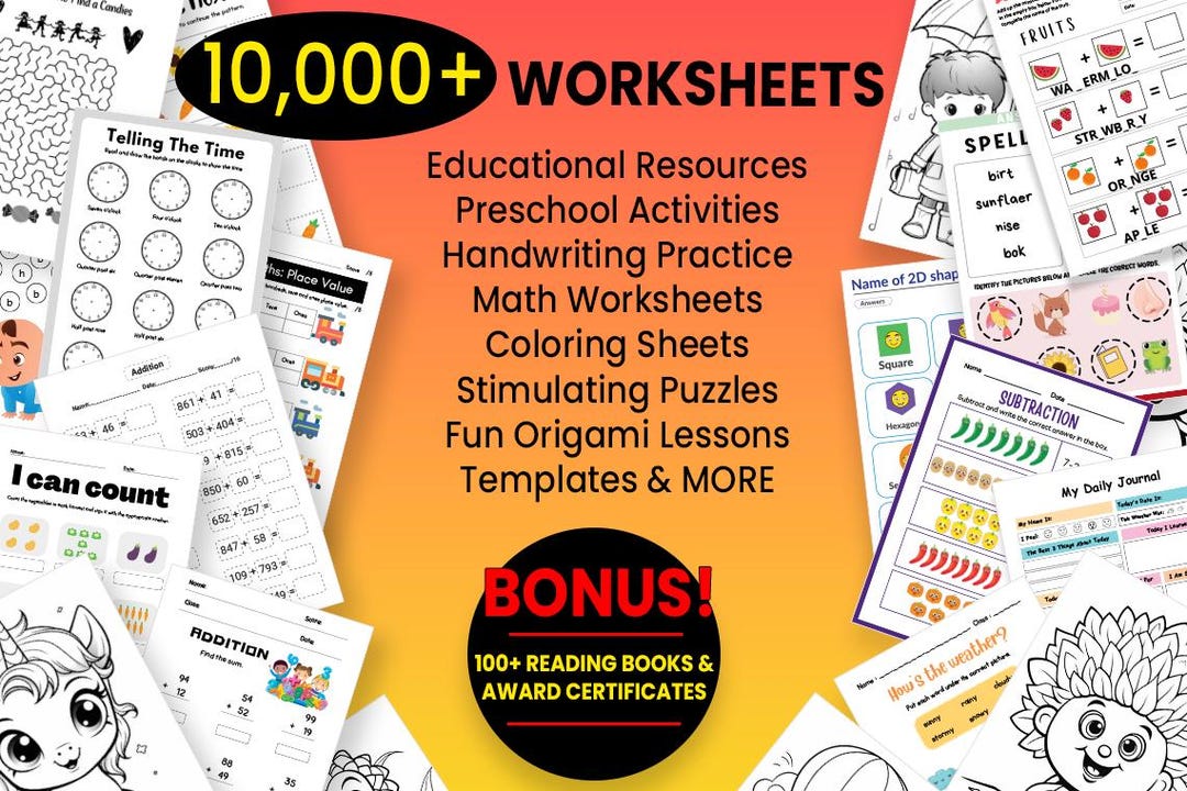 Preschool Educational Resources Bundle With PLR & MRR, Homeschoolers ...