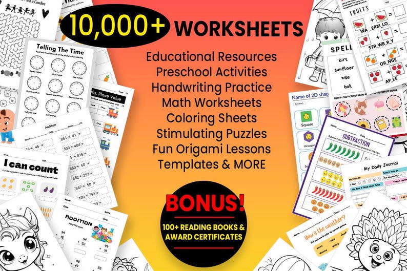 Preschool Educational Resources Bundle With PLR & MRR, Homeschoolers ...