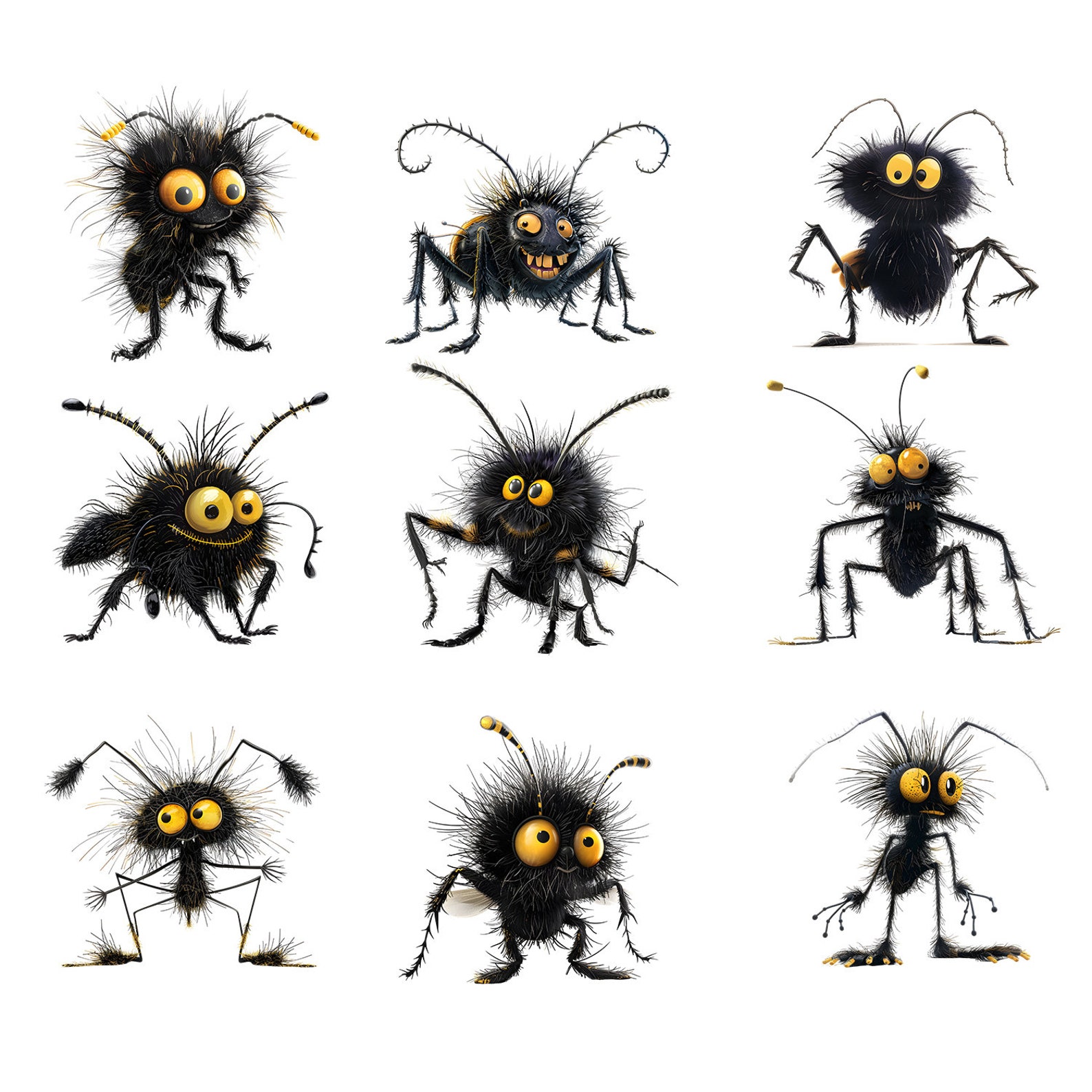 52 Quirky Funny Ant Clipart Bundle, Crazy Whimsical Ant, Cute Ants ...