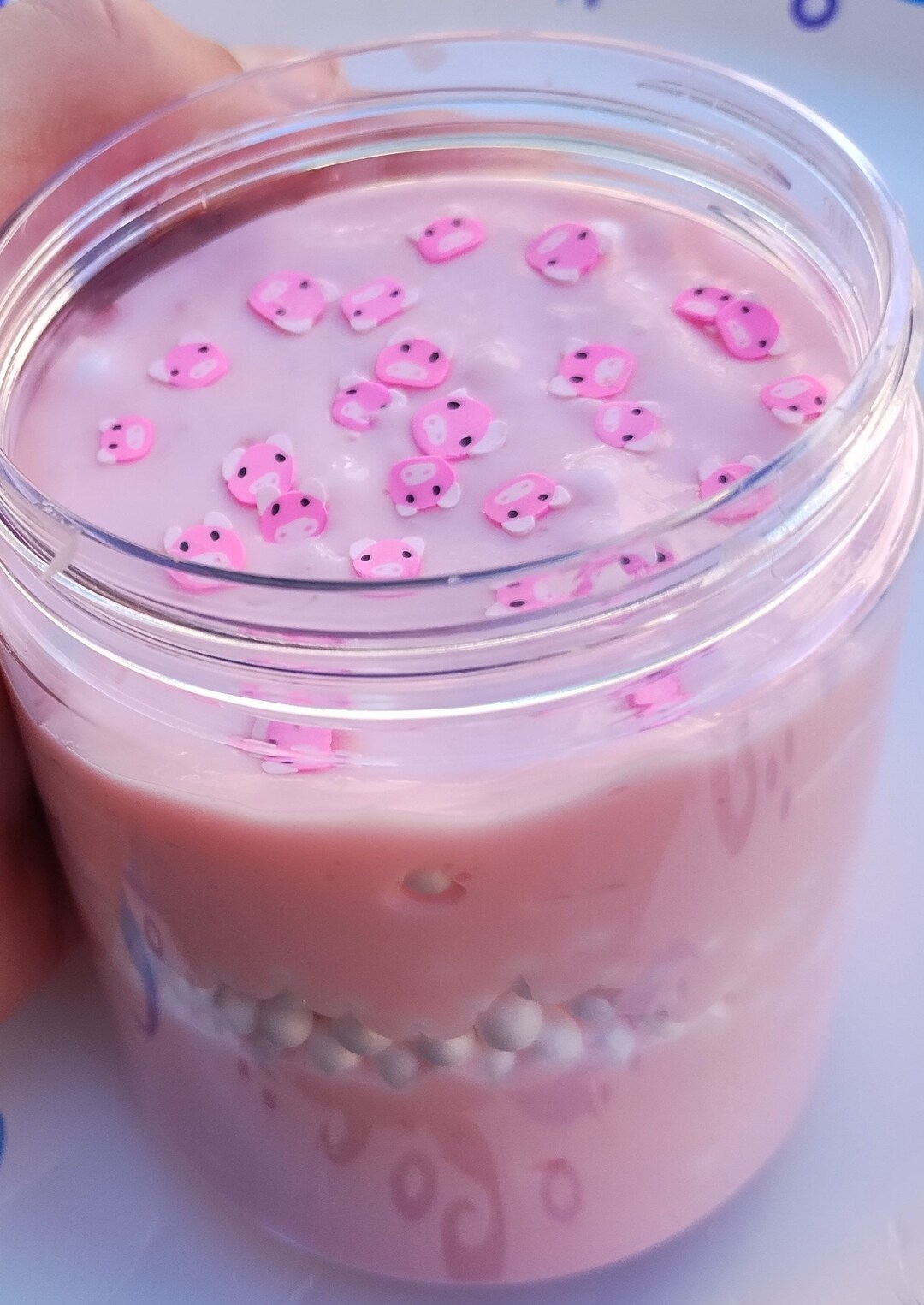 Pink Slime With Pig Charms and Foam Balls. - Etsy