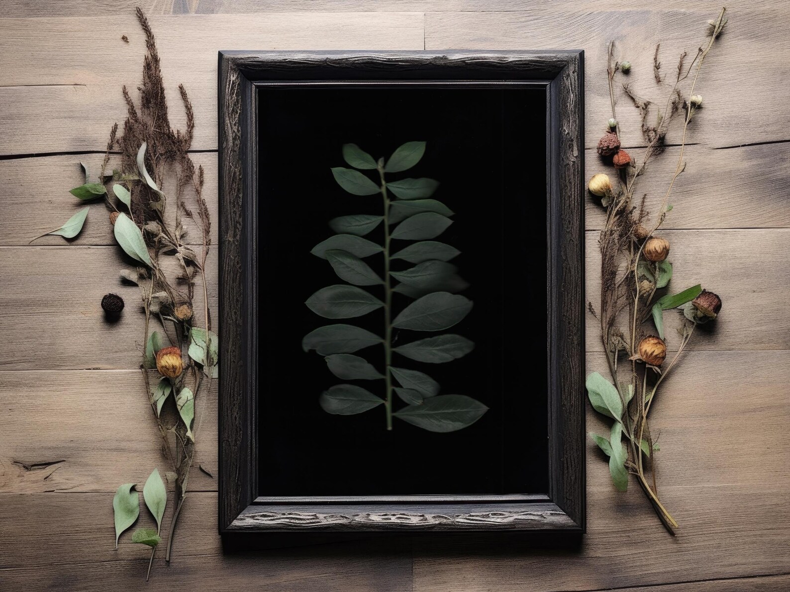 Gothic Blueberry Leaves Botanical Print - Digital Download - Etsy