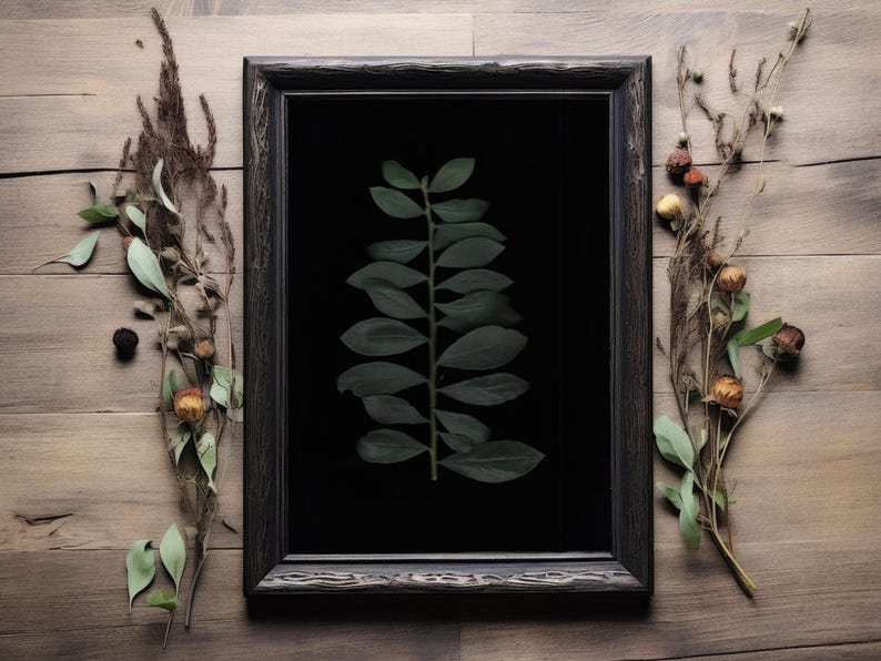 Gothic Blueberry Leaves Botanical Print - Digital Download - Etsy