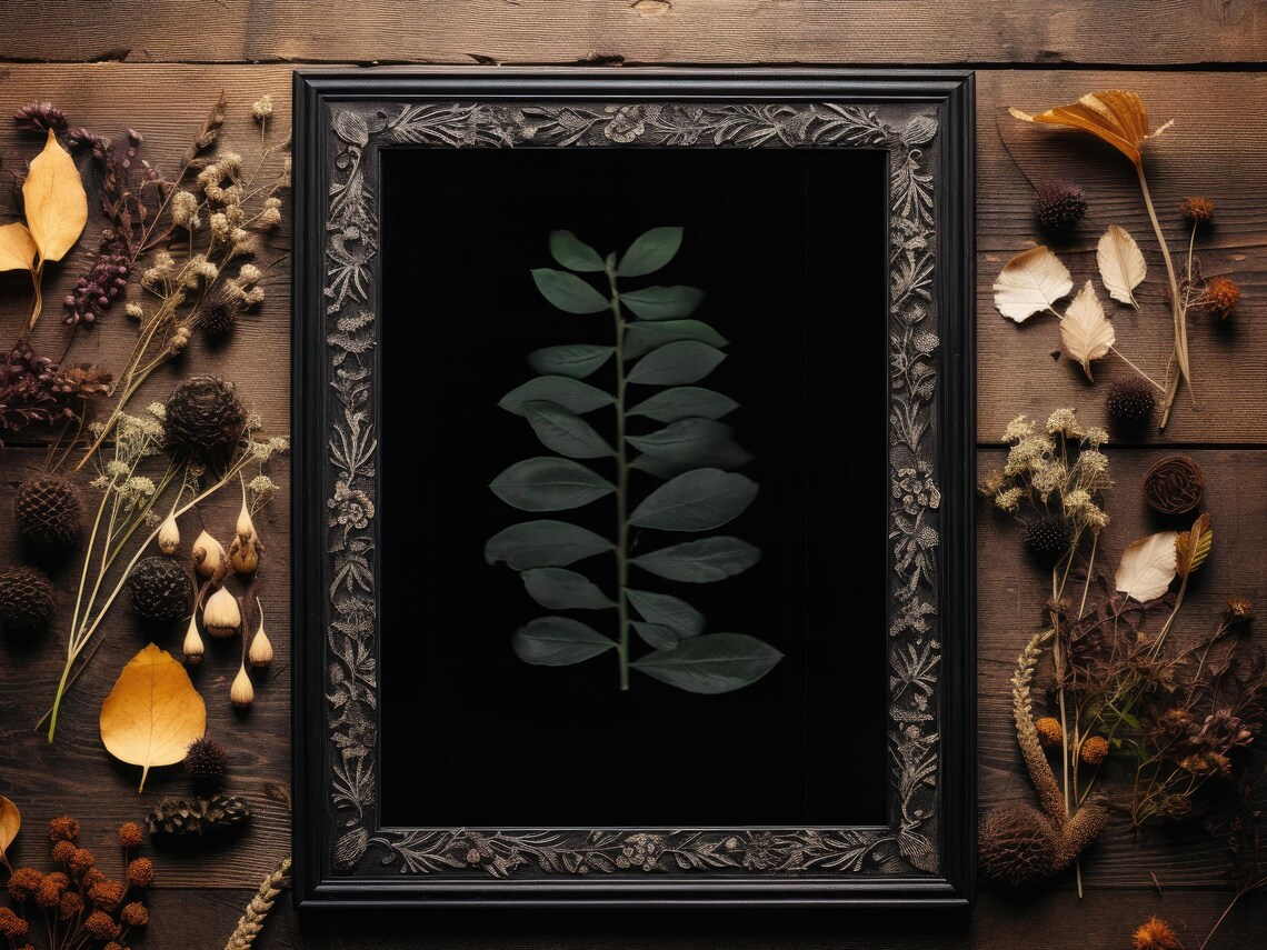 Gothic Blueberry Leaves Botanical Print - Digital Download - Etsy