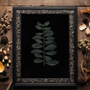 Gothic Blueberry Leaves Botanical Print - Digital Download - Etsy