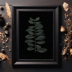 Gothic Blueberry Leaves Botanical Print - Digital Download - Etsy